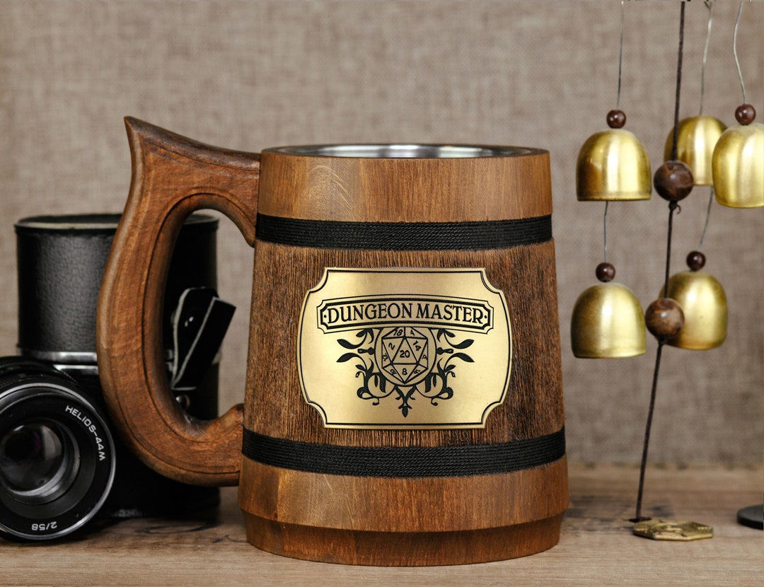 Dungeon Master Mug Dungeons and Dragons Gift D&D Engraved Stein Dice 20 ...