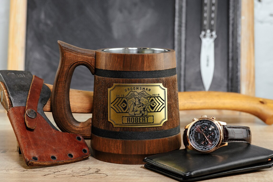 Military Personalized Gifts, Groomsmen Soldier Mug, Beer Stein Army ...