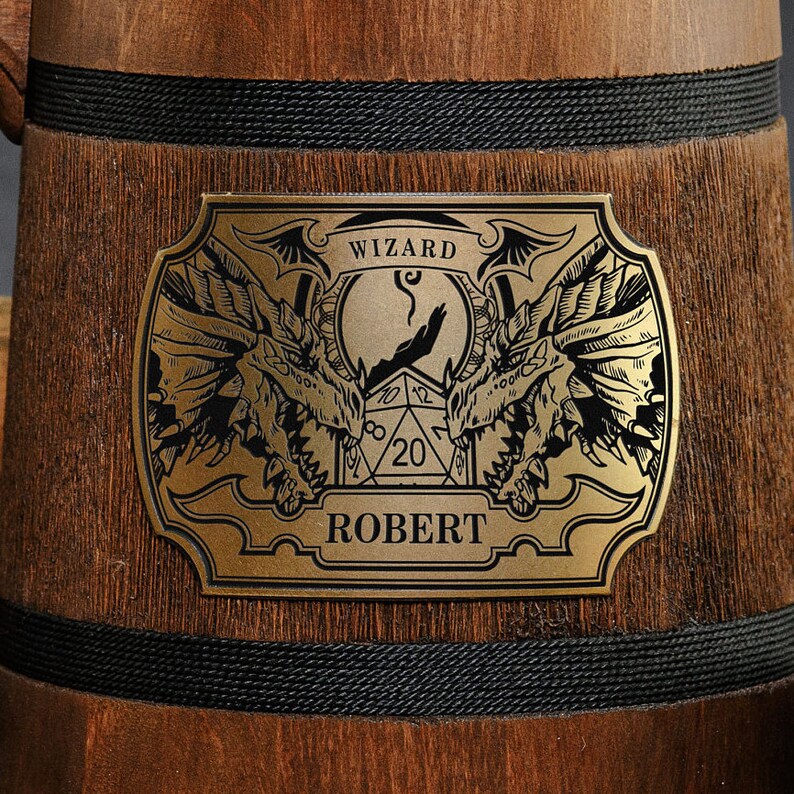 Wizard D&D Beer Mug Dungeon and Dragons Personalized Dnd - Etsy