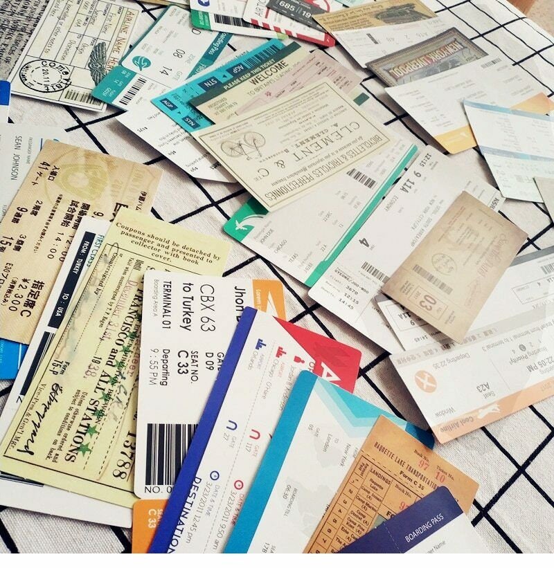 55 Unique Boarding Pass Flight Ticket Stickers | Etsy