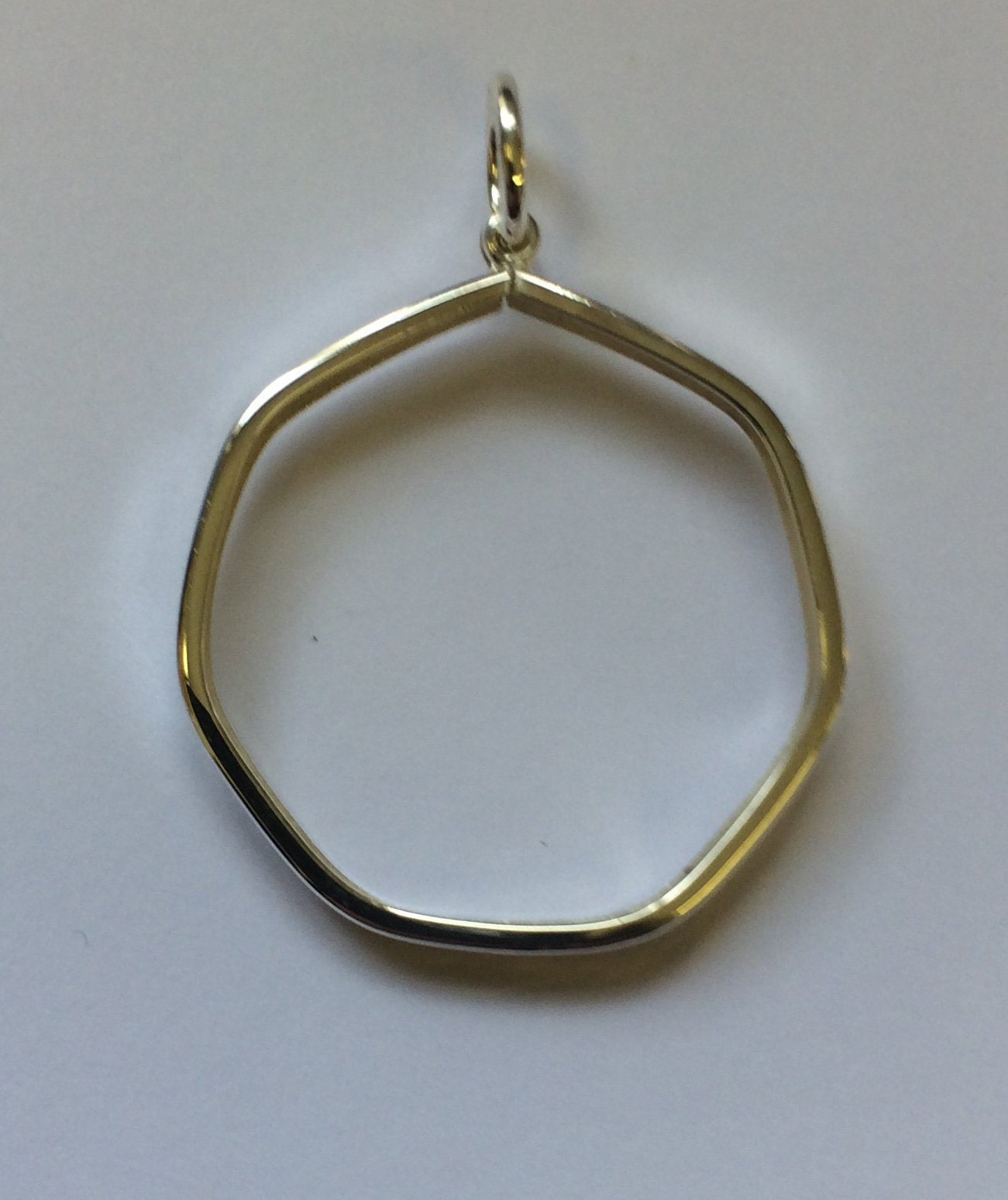 Sterling silver 50p coin mount | Etsy