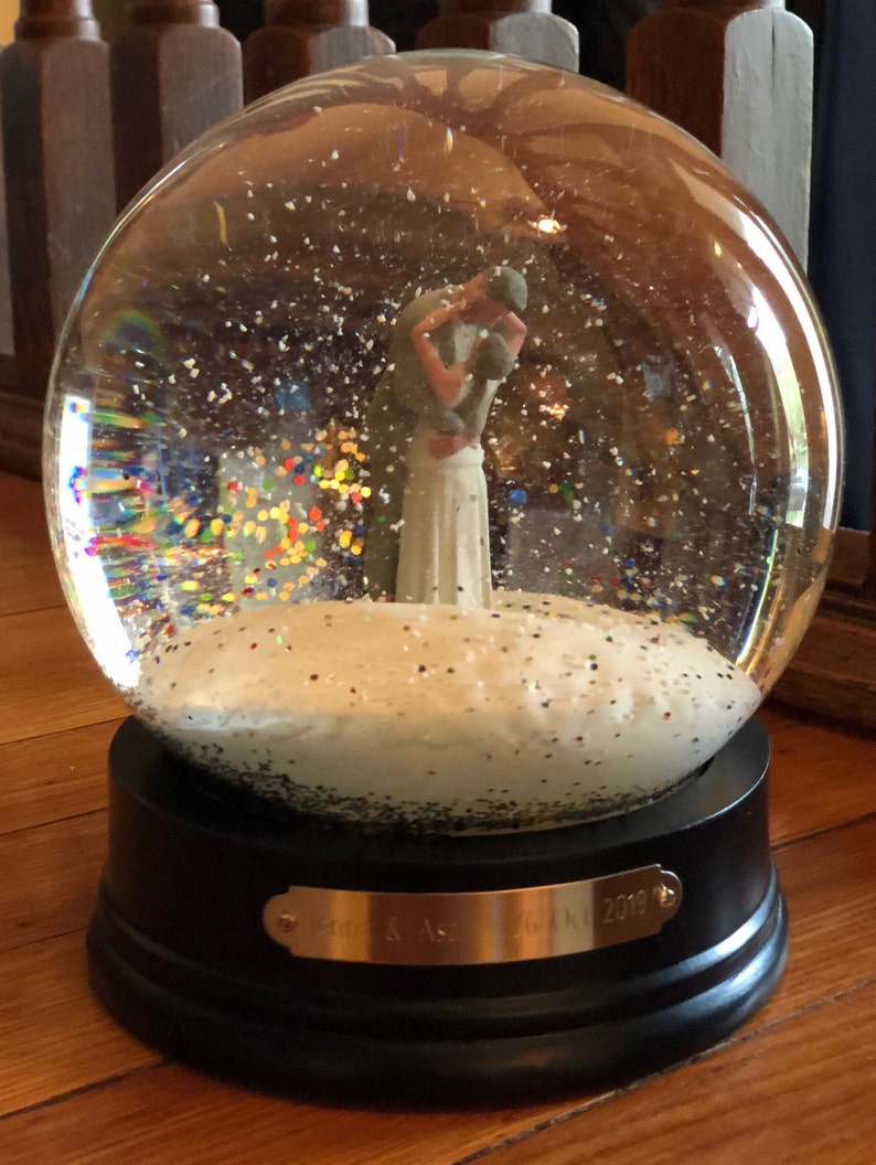 Custom Wedding T Snow Globes Etsy
