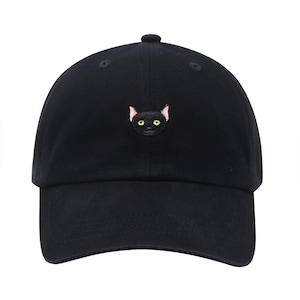 Hatphile Black Cat Dad Hat Ball Cap Perfect Gift for Cat Lovers - Etsy