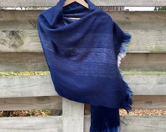 Navy Blue Shawl - Etsy