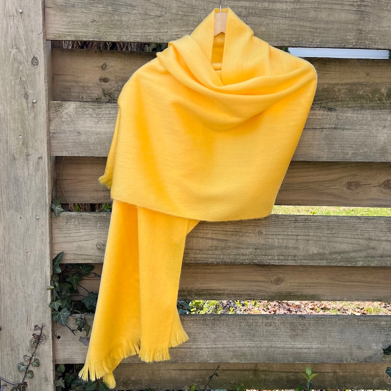 Bright Yellow Scarf - Etsy