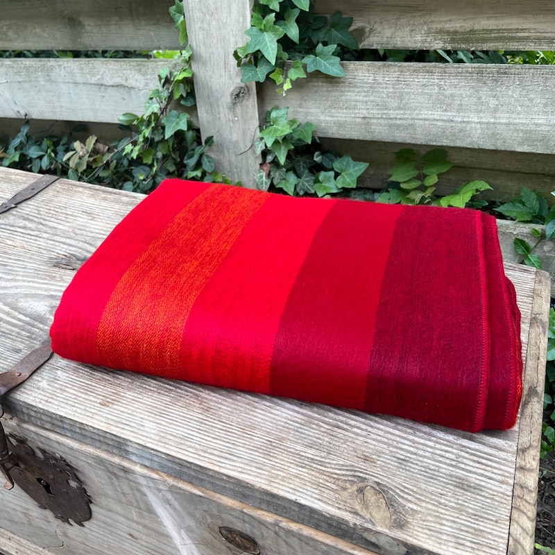 Red Throw Blanket - Etsy