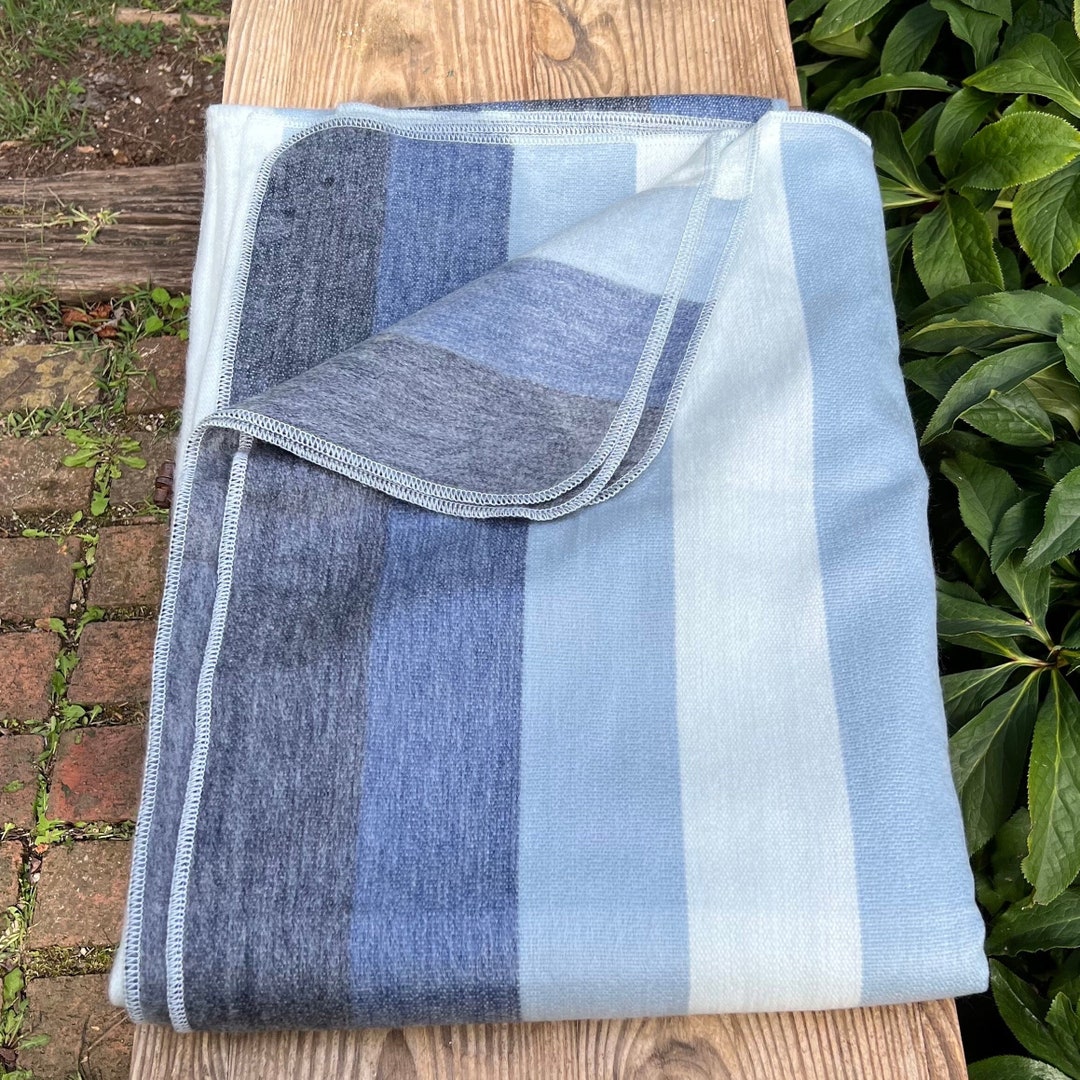 Alpaca Throw Blanket Light Blue Shades Baby Blue Luxury Wool Blanket ...