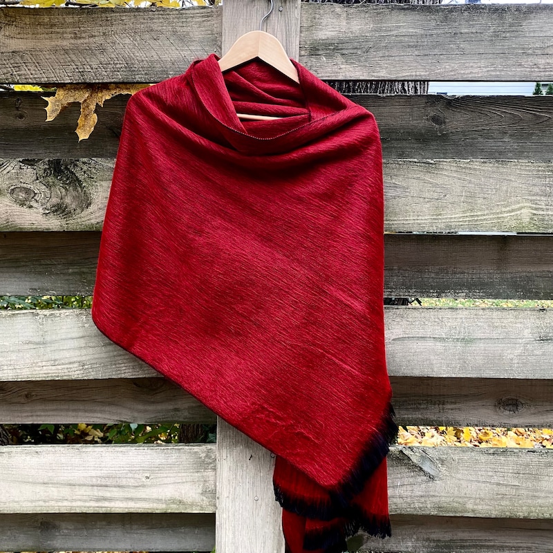 Dark Wine Red Wrap - Etsy