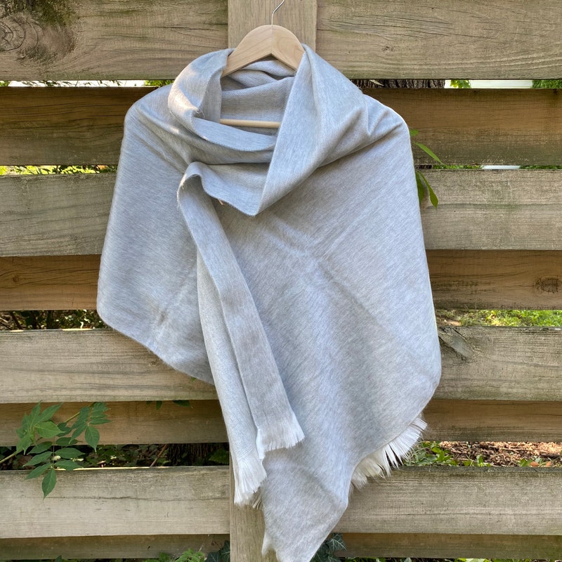 Grey Pashmina - Etsy