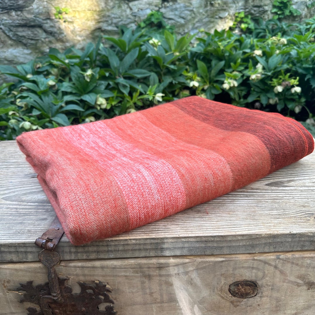 Alpaca Throw Shades of Burnt Orange alpaca Blankey - Etsy