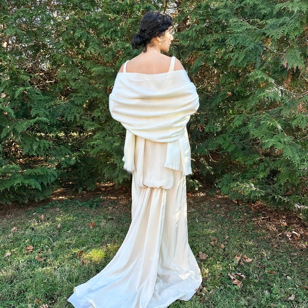 Ivory Wedding Shawl - Etsy