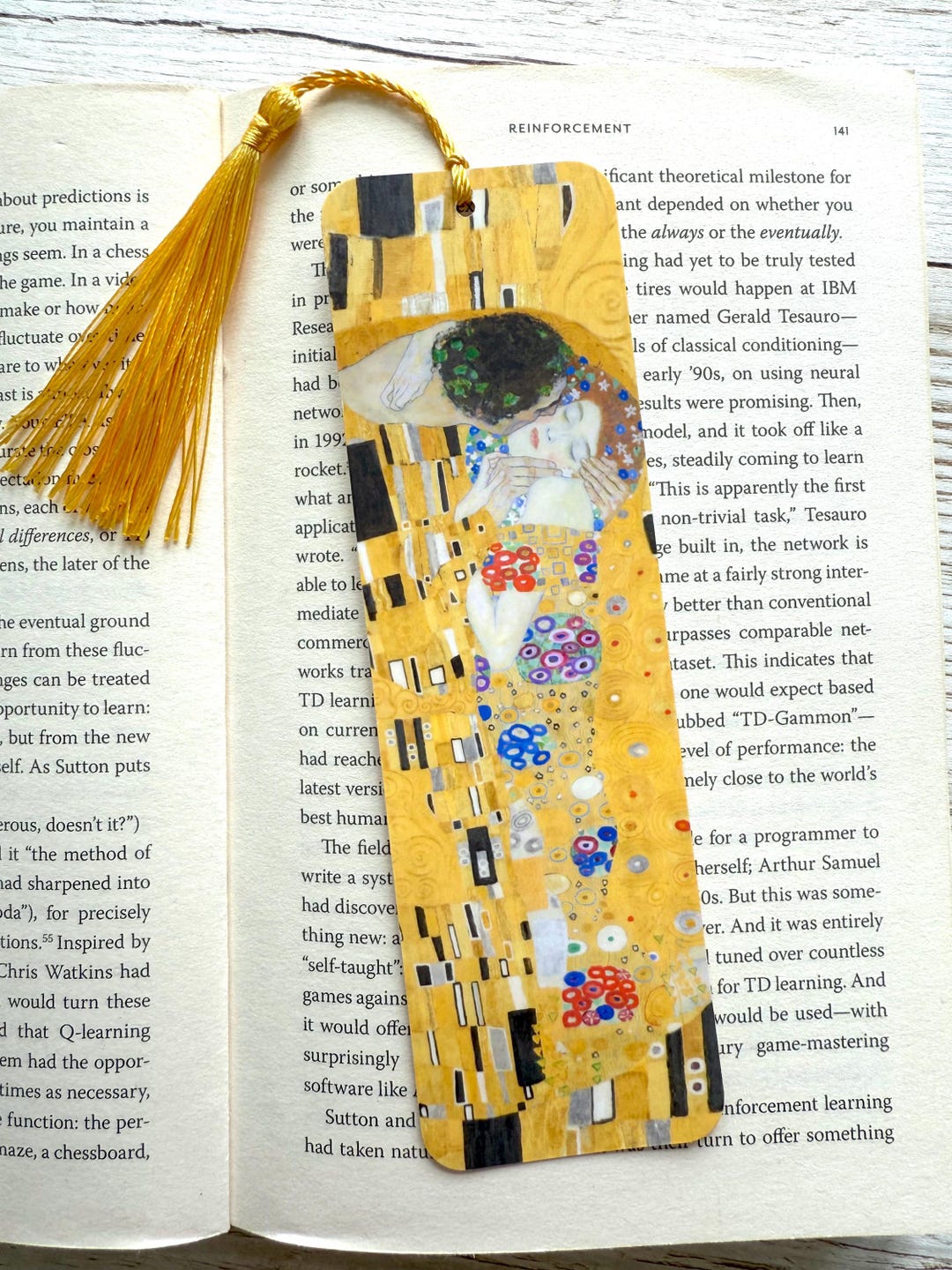 Gustav Klimt the Kiss Bookmark, Double-sided, Laminated, Book Lover ...