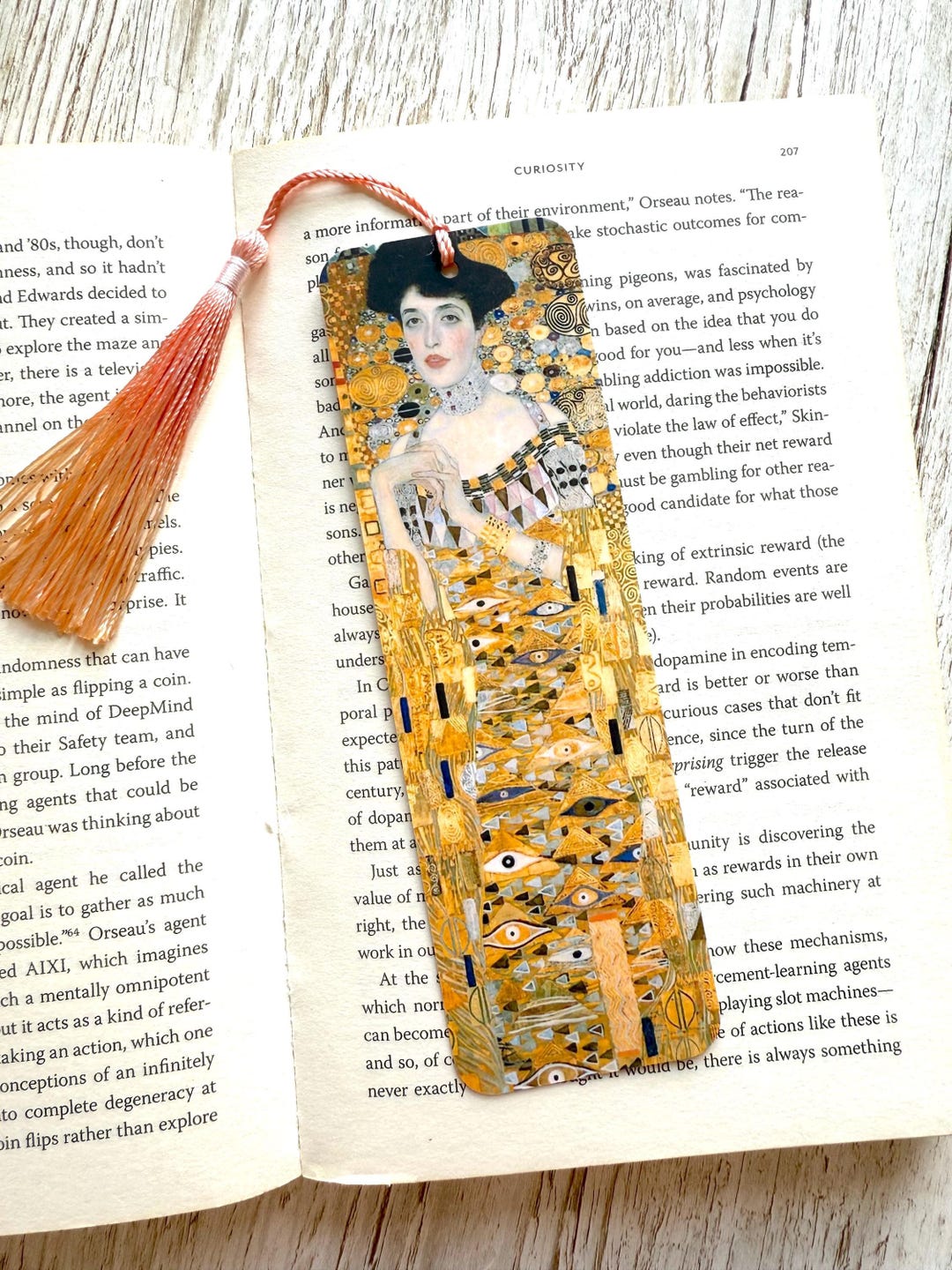 Gustav Klimt Art Bookmark, Portrait of Adele Bloch Bauer I, Double ...
