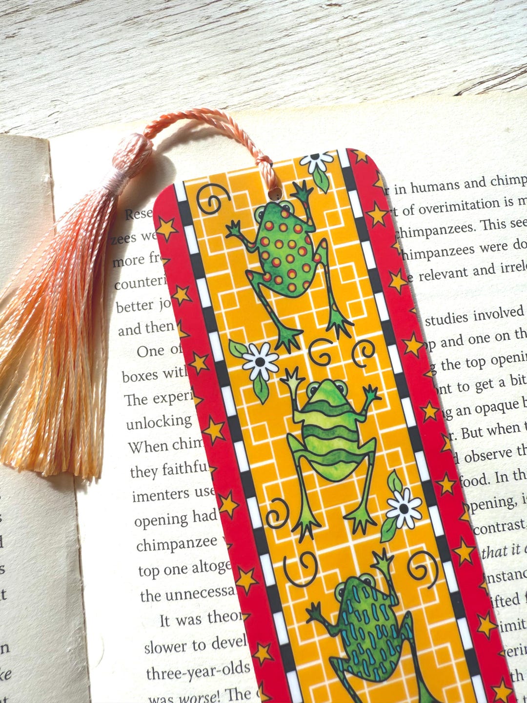 Frog Bookmark, Double-sided, Laminated, Book Lover Gift - Etsy
