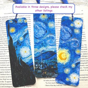 Van Gogh Starry Night Bookmark With Tassel, Double-sided, Laminated ...