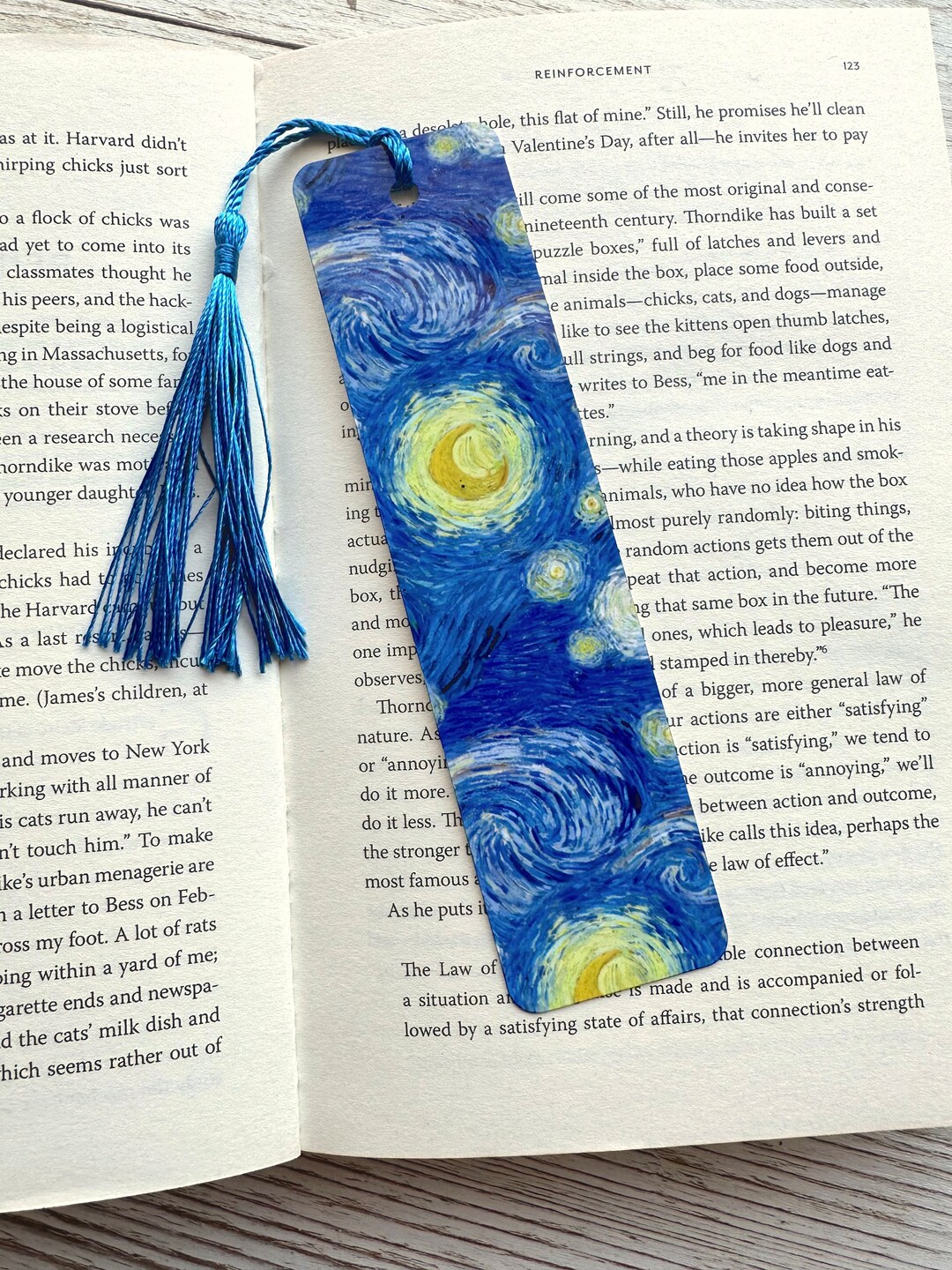 Van Gogh Starry Night, Metal Bookmark With Tassel, Book Lover Gift - Etsy