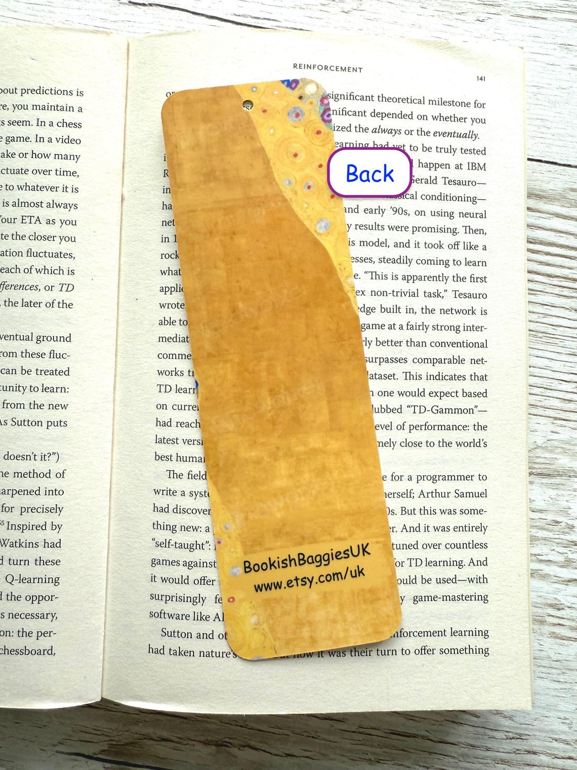 Gustav Klimt the Kiss Bookmark, Double-sided, Laminated, Book Lover ...