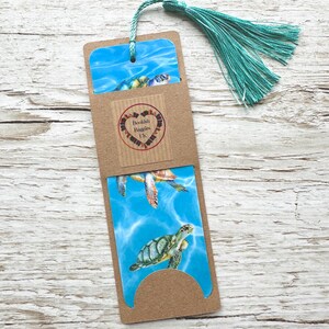 Sea Turtle Bookmark, Double-sided, Laminated Cute Bookmark, Book Lover ...
