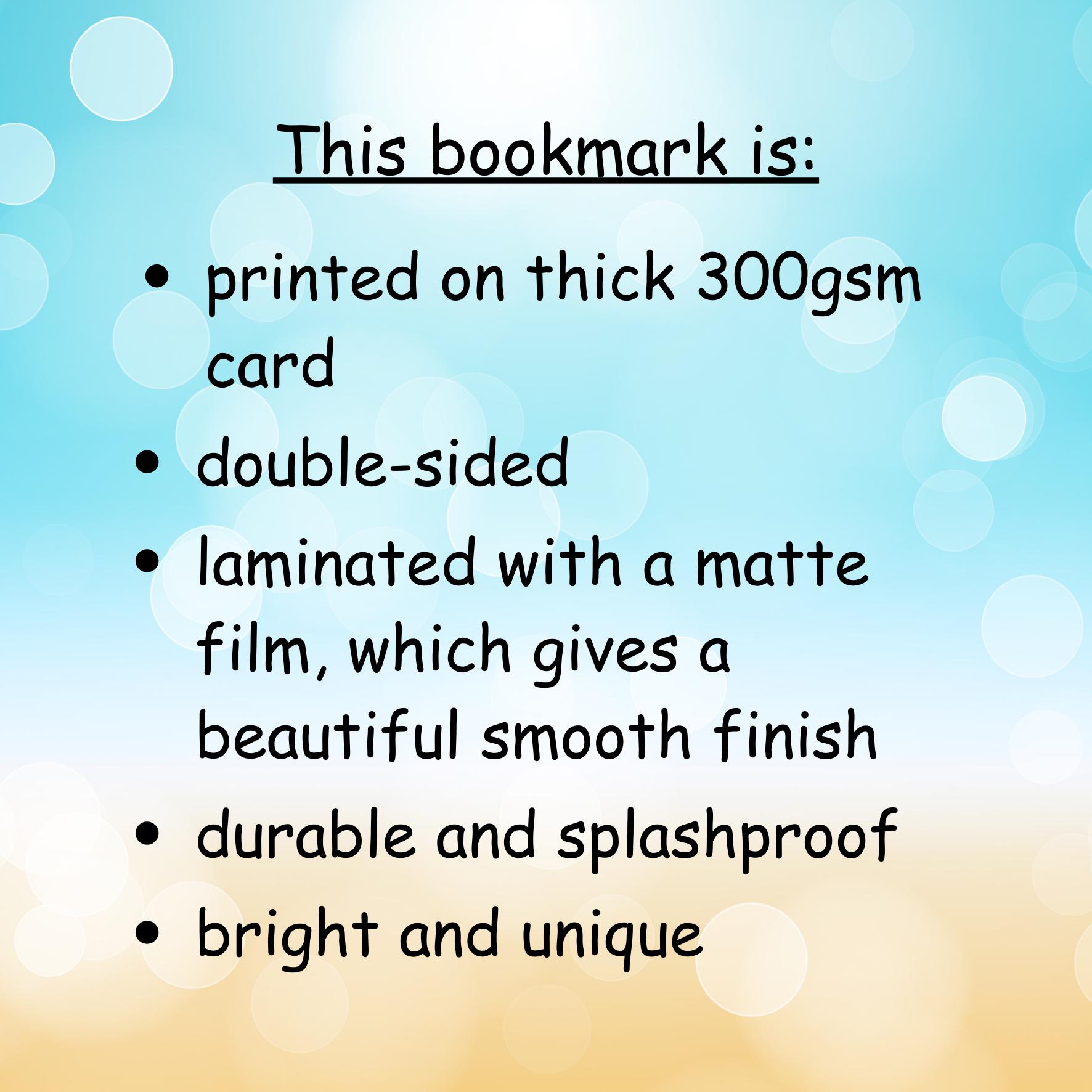 Rainbow Dragon Scale Bookmark, Double-sided, Laminated, Unique ...