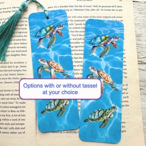 Sea Turtle Bookmark, Double-sided, Laminated Cute Bookmark, Book Lover ...