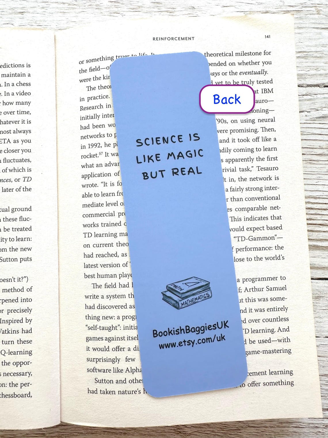 Maths Bookmark, Double-sided, Laminated, Book Lover Gift, Science Gift ...