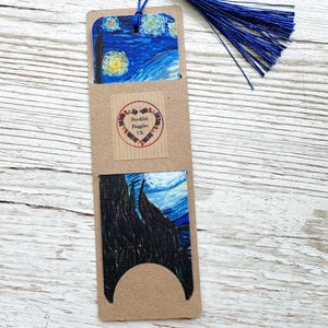 Van Gogh Starry Night Bookmark, Double-sided, Laminated, Book Lover ...