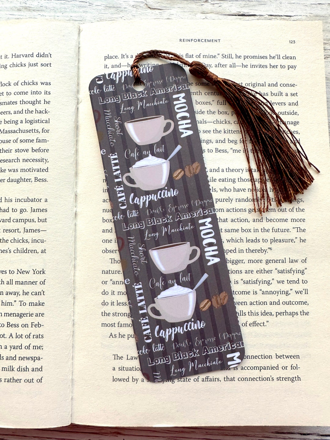 Coffee Time Double-sided Laminated Bookmark Unique Bookmarks - Etsy