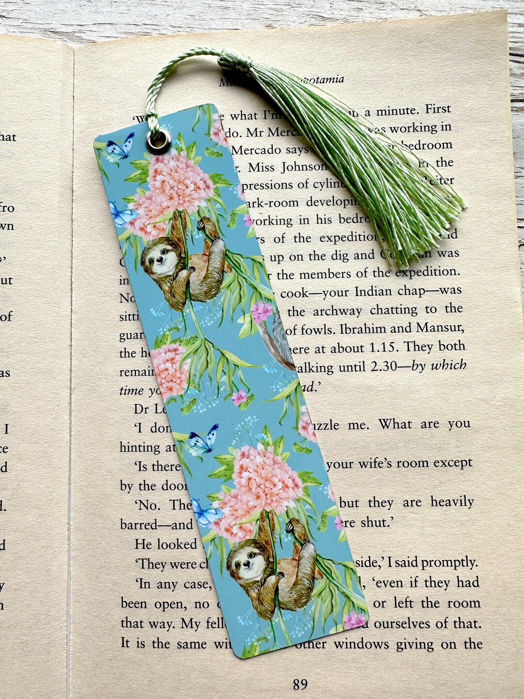 Metal Bookmark Sloth and Flowers, Book Lover Gift - Etsy