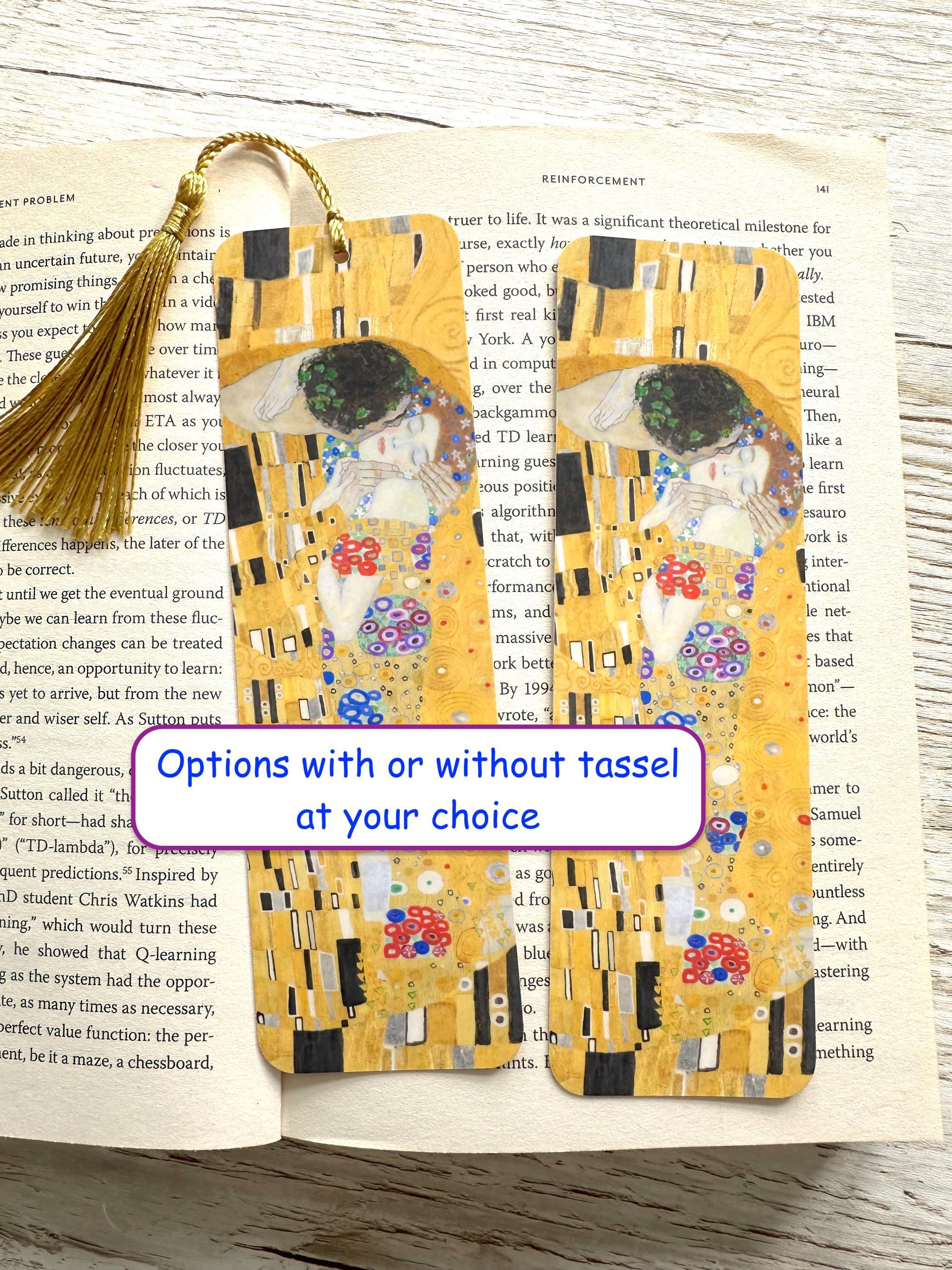 Gustav Klimt the Kiss Bookmark, Double-sided, Laminated, Book Lover ...