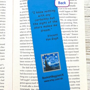Van Gogh Starry Night Bookmark With Tassel, Double-sided, Laminated ...
