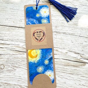 Van Gogh Starry Night Bookmark With Tassel, Double-sided, Laminated ...
