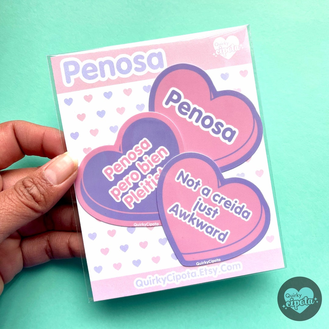 Penosa Candy Heart Sticker Pack - Etsy