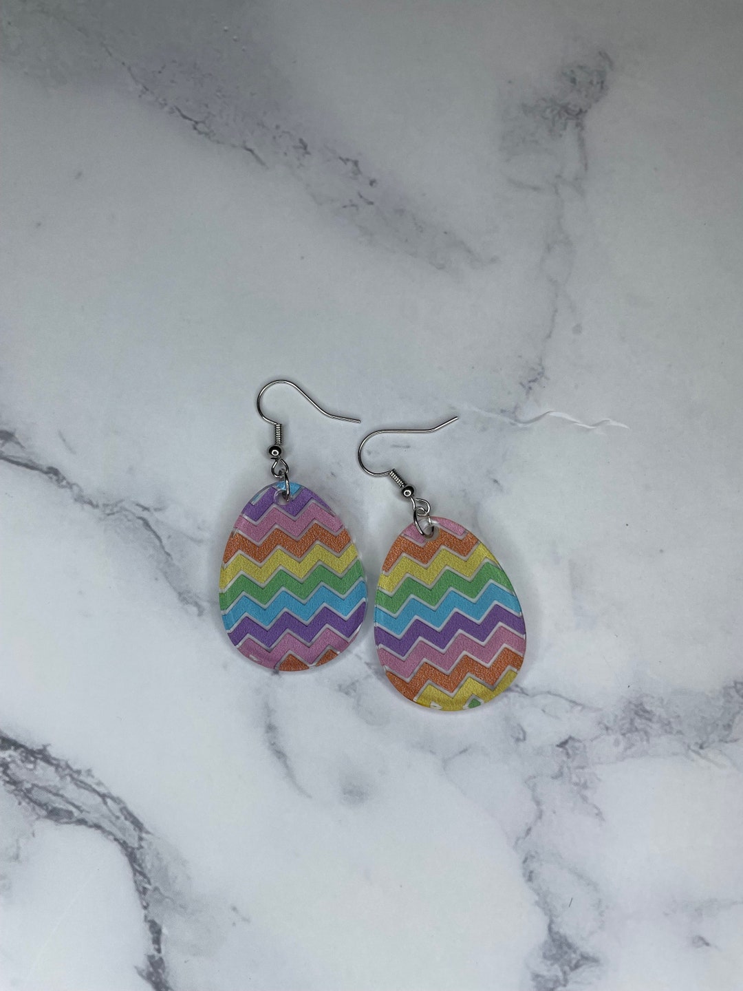Easter Egg Patterned Earrings Easter and Spring Gift Holiday Earrings ...