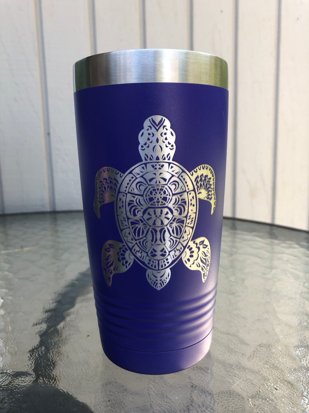 Turtle - Engraved Tumbler- Ocean Animals - Turtle Gift - Etsy