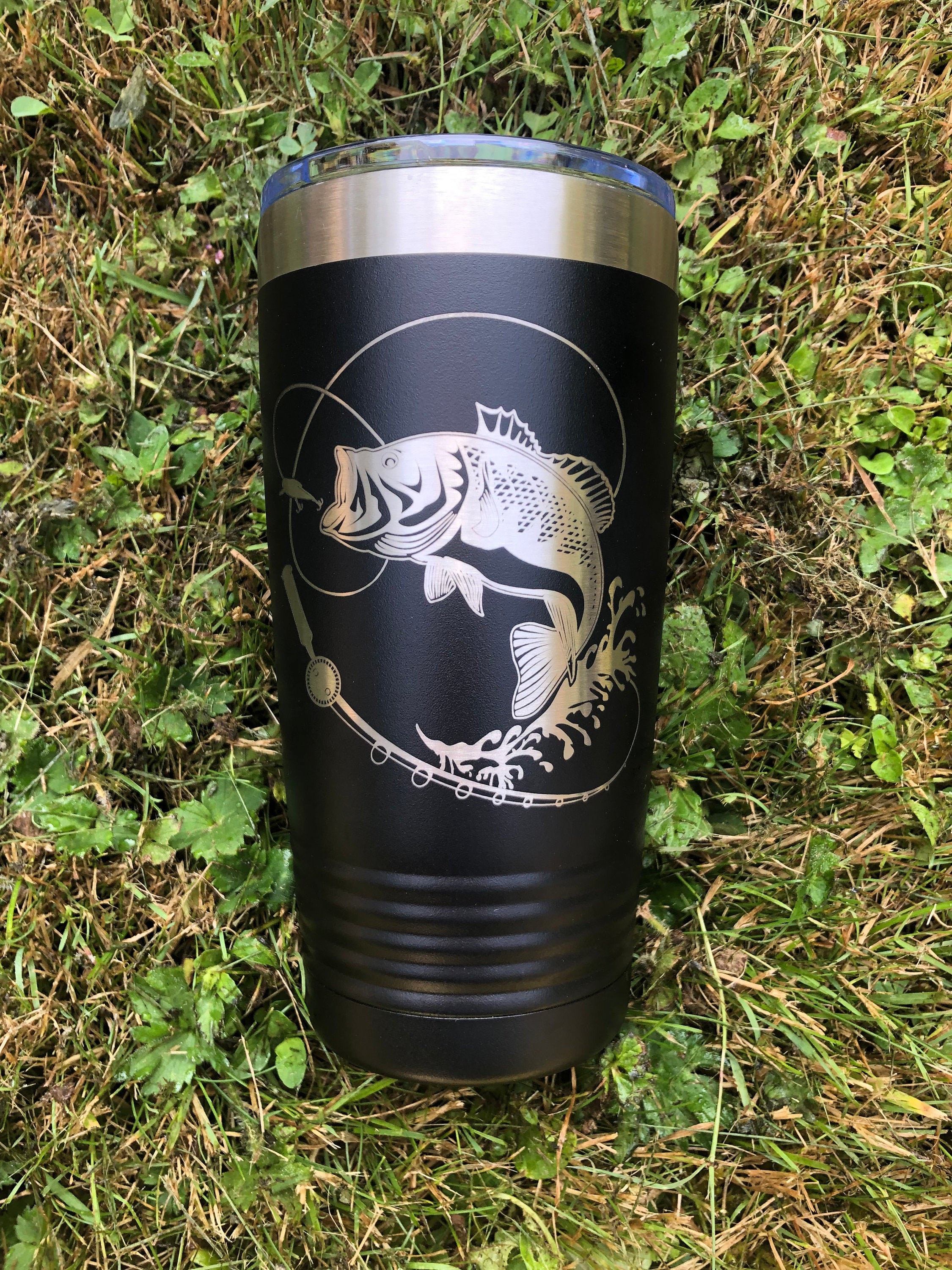 Fishing Engraved Tumbler | Etsy