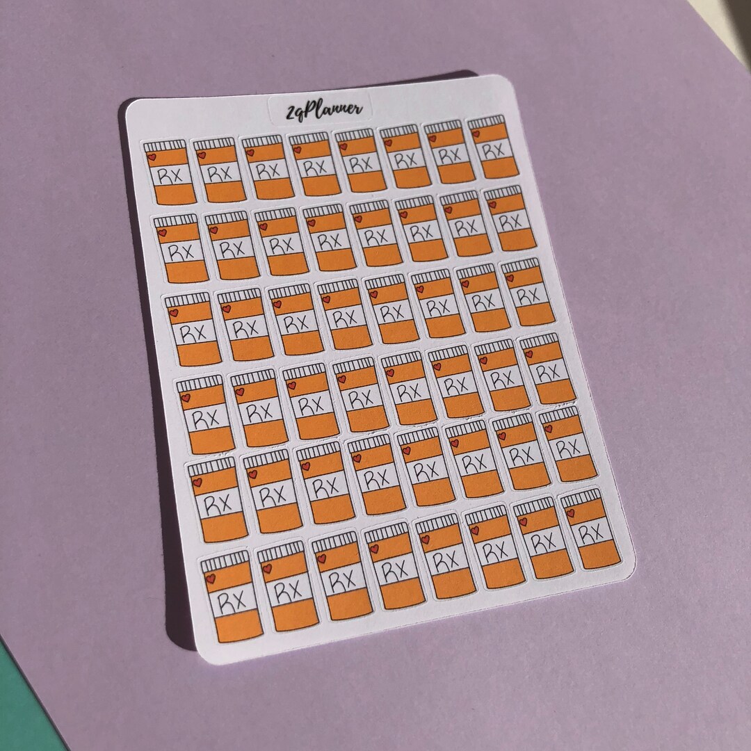 Prescription Planner Stickers | Medication Planner Stickers | Medicine ...