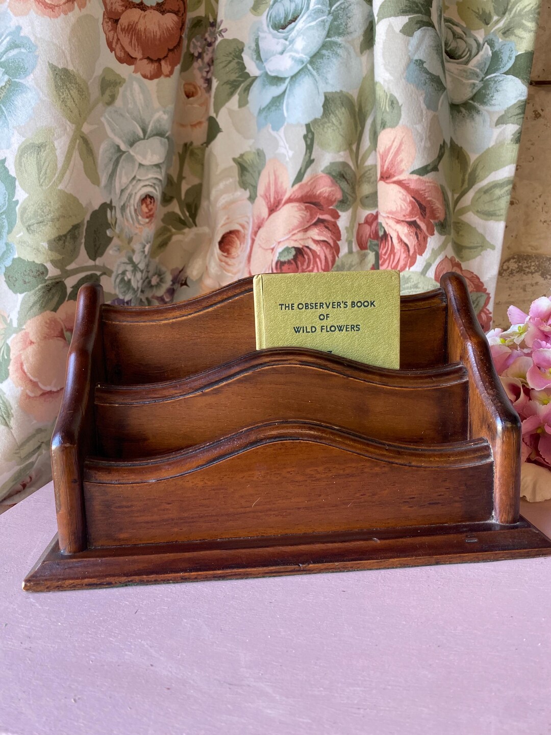 Vintage Wooden Letter Rack Desk Storage - Etsy