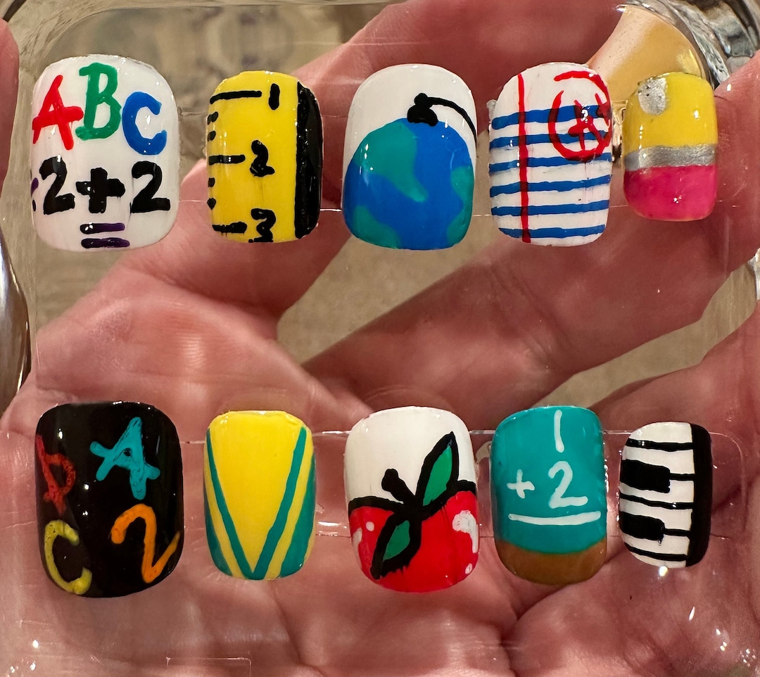 Teacher / Classroom Acrylic Nails - Etsy