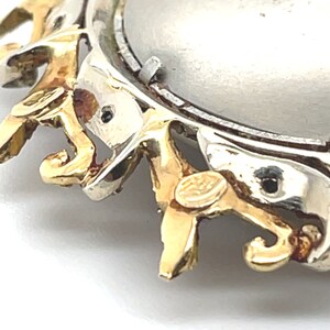 Italian 18K Gold With Diamonds and Sapphires Miniature Portrait Brooch ...