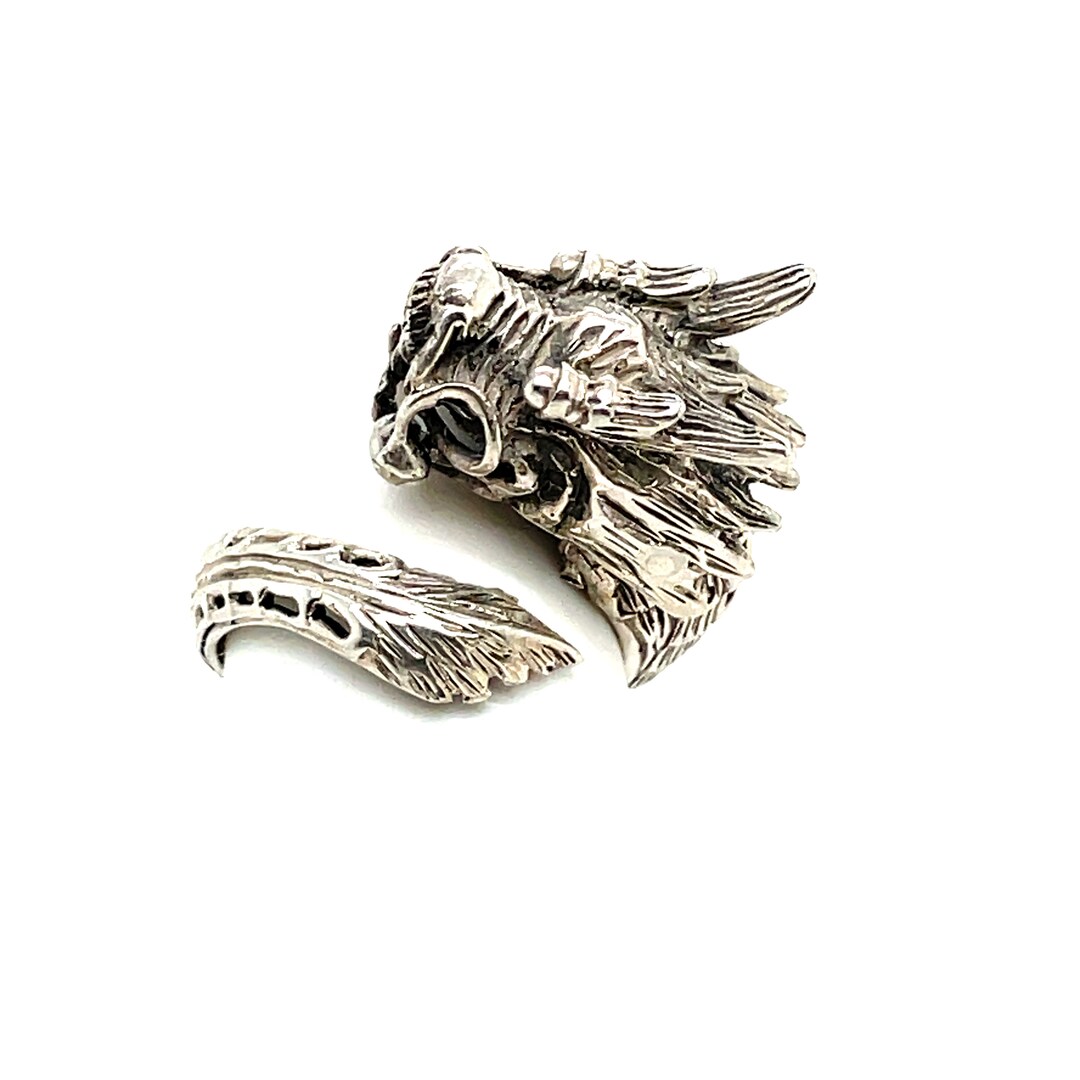 Sterling Silver Chinese Dragon Wrap Around Ring - Etsy
