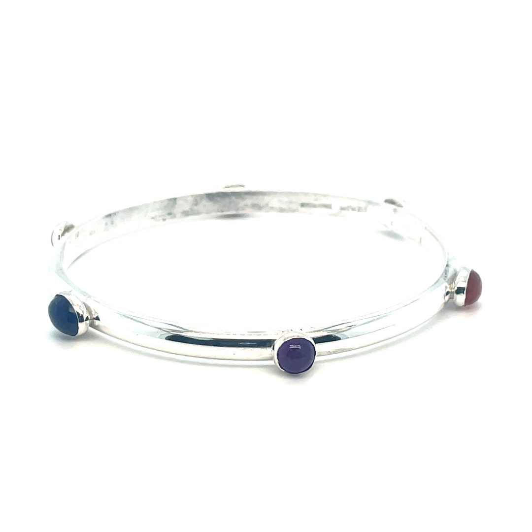 Vintage Tulla Booth Aventurine and Amethyst Bangle - Etsy
