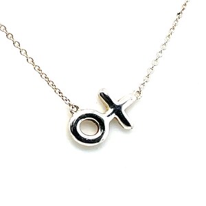 Sterling Silver XO Necklace - Etsy