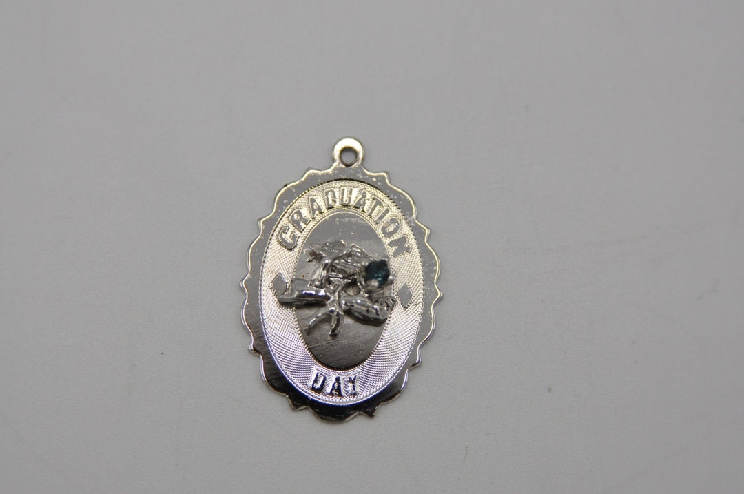 Sterling Silver and Sapphire Graduation Charm - Etsy