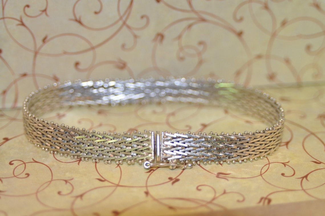 Sterling Silver Italian Chain Bracelet - Etsy
