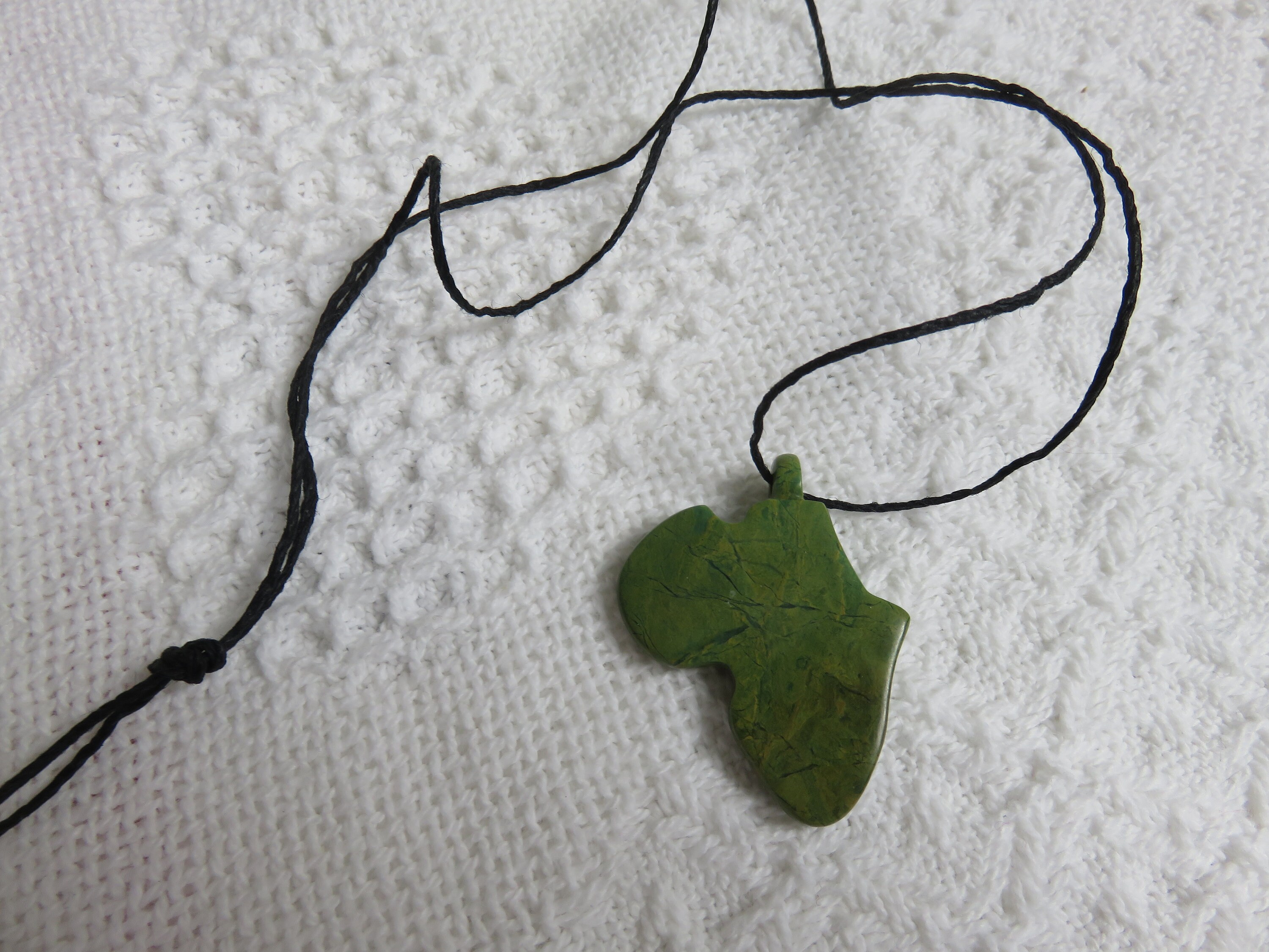 African Art Ethnic Jewelry Shona Carving Polished VERDITE AFRICA Map B ...