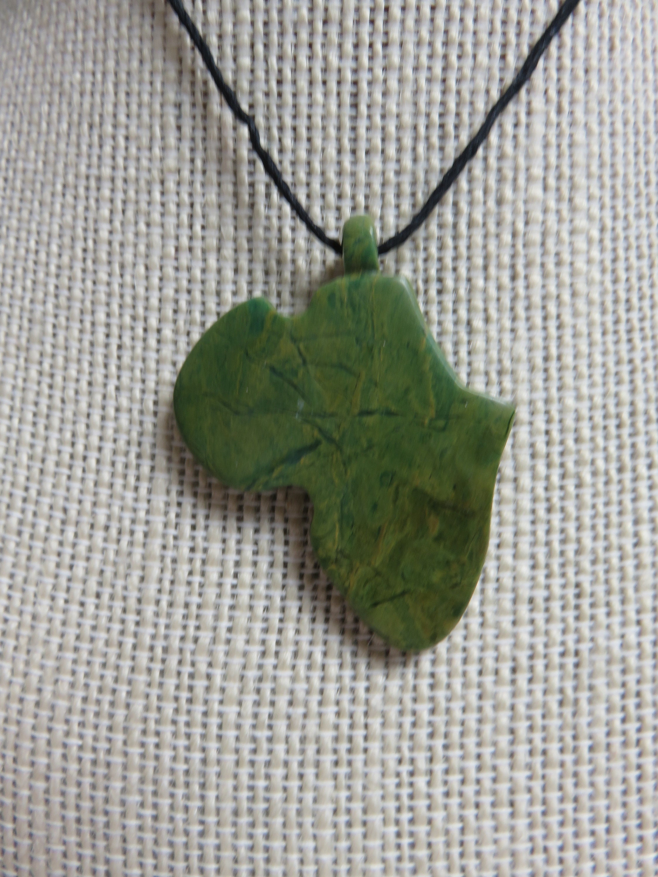 African Art Ethnic Jewelry Shona Carving Polished VERDITE AFRICA Map B ...