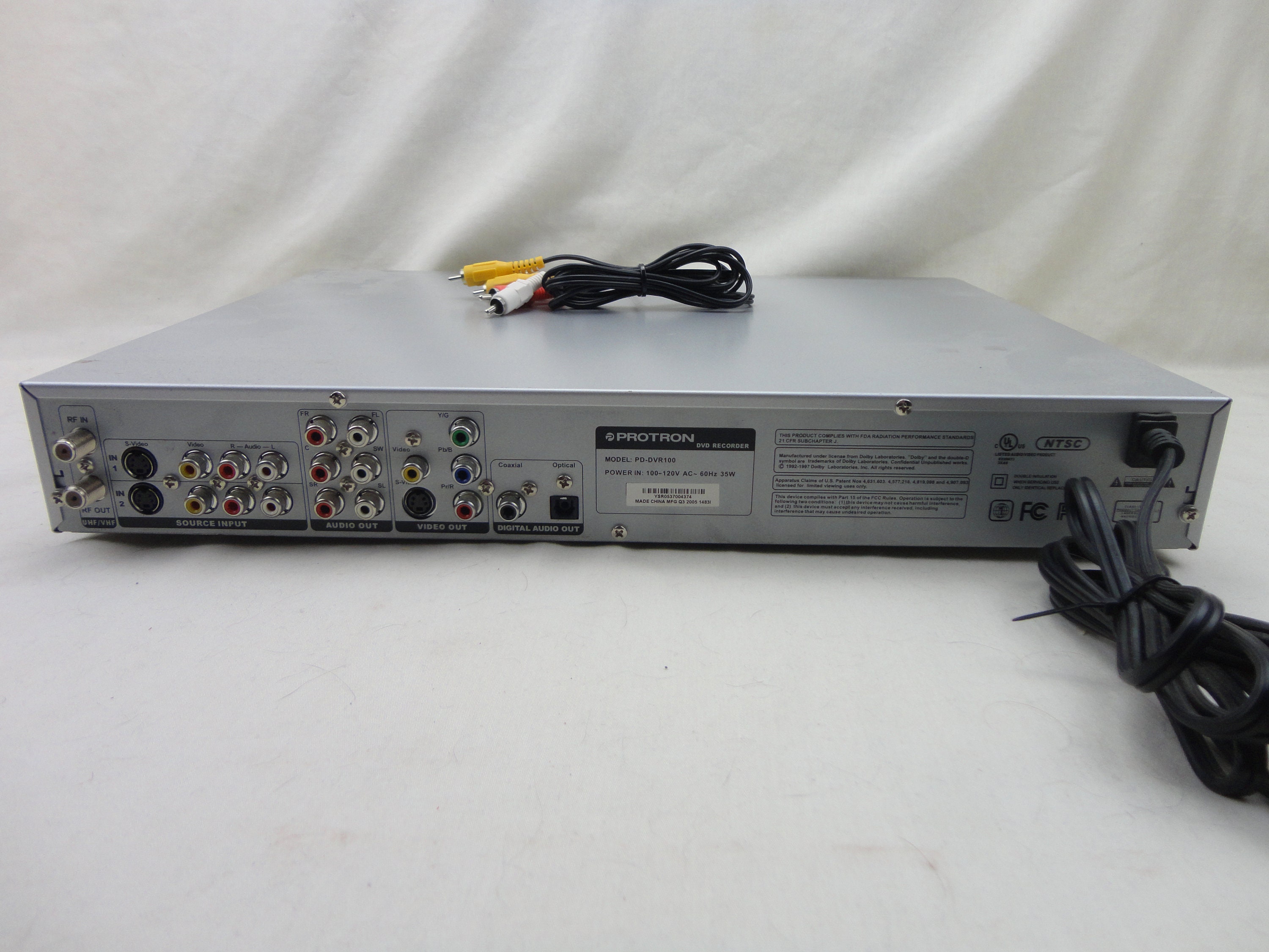 Protron PD-DVR100 DVD-R DVD Recorder Player With Cables No Remote ...