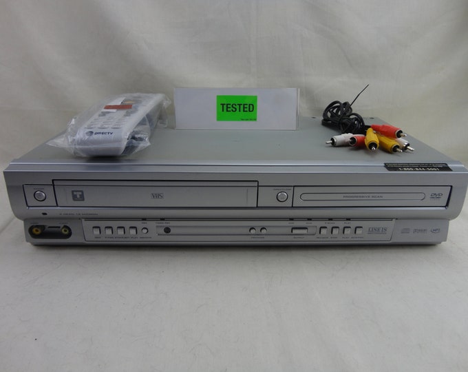 ESA E4000 DVD VCR Dual Double Deck Combo With Universal Remote and Cables - Etsy