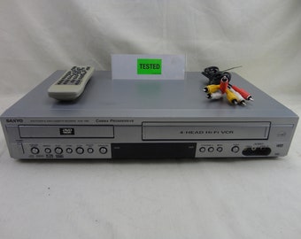 ESA E4000 DVD VCR Dual Double Deck Combo With Universal Remote and Cables - Etsy