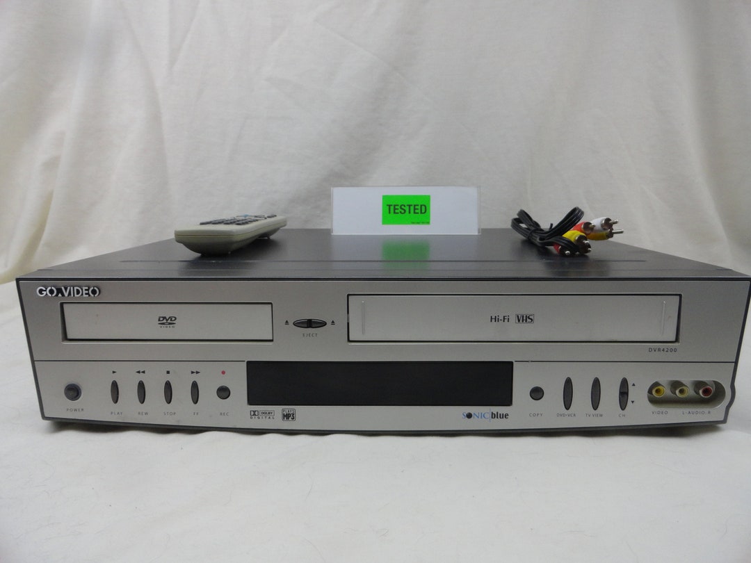 Go Video DVR4600 DVD VCR Dual Double Deck Combo With Remote and Cables - Etsy